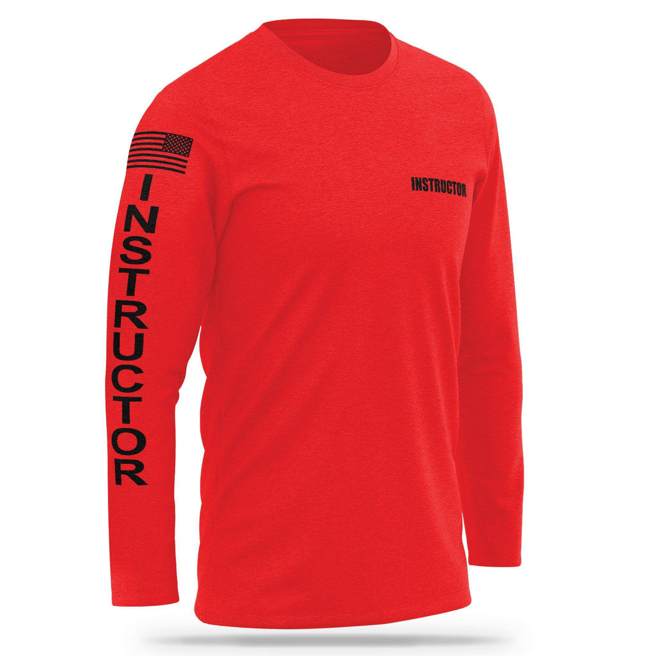 Instructor Cotton Blend Long Sleeve [RED/BLK] | 13 Fifty Apparel