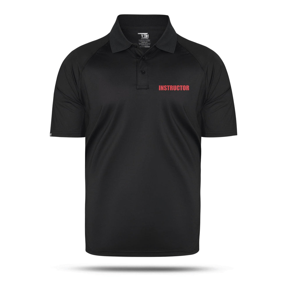 Men's Instructor Polo Shirt [BLK/RED] | 13 Fifty Apparel