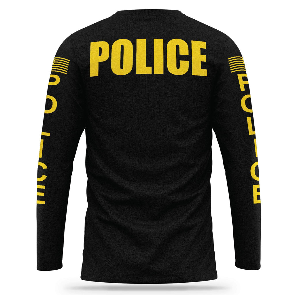 Police Cotton Blend Long Sleeve [BLK/GLD] | 13 Fifty Apparel | 13 Fifty ...