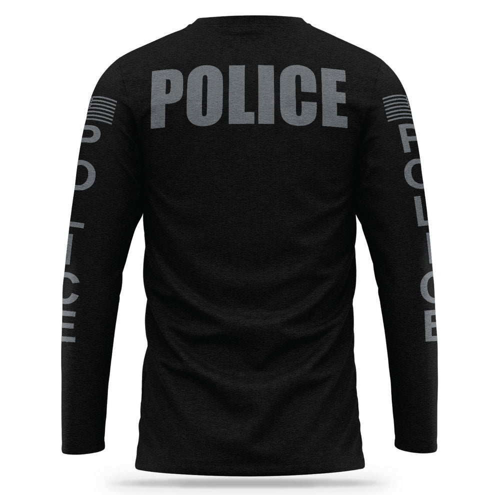 Police Cotton Blend Long Sleeve [BLK/GRY] | 13 Fifty Apparel