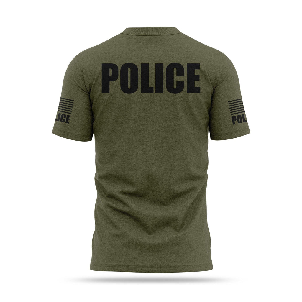 Police Cotton Blend Shirt [GRN/BLK] | 13 Fifty Apparel | 13 Fifty Apparel