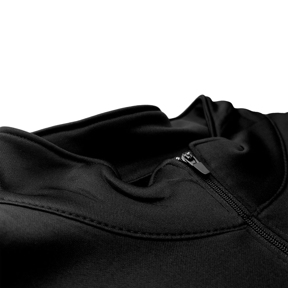 Police Performance Quarter Zip Jacket [BLK/GRY] | 13 Fifty Apparel