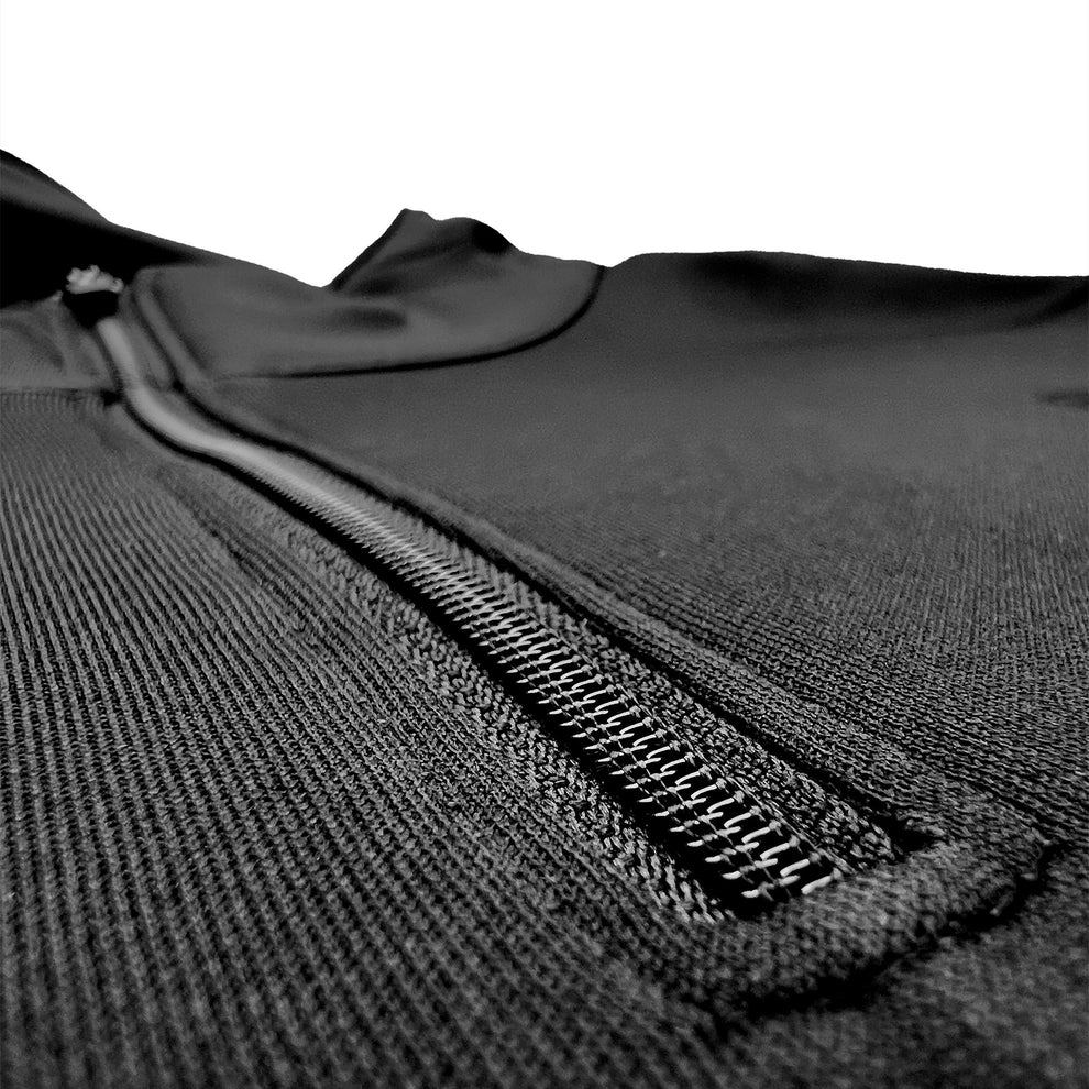 Police Performance Quarter Zip Jacket [BLK/GRY] | 13 Fifty Apparel