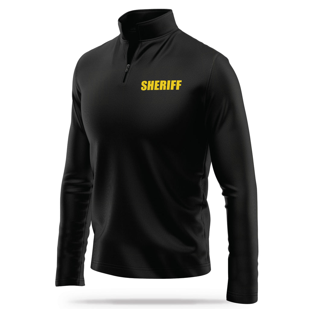Sheriff Performance Quarter Zip Jacket [BLK/GLD] | 13 Fifty Apparel ...